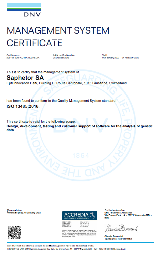 ISO 13485 Certificate