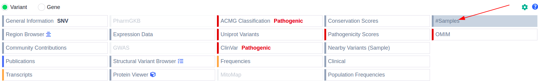 Sample cross-referencing
