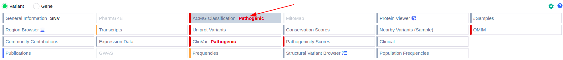 Custom Variant Classifications